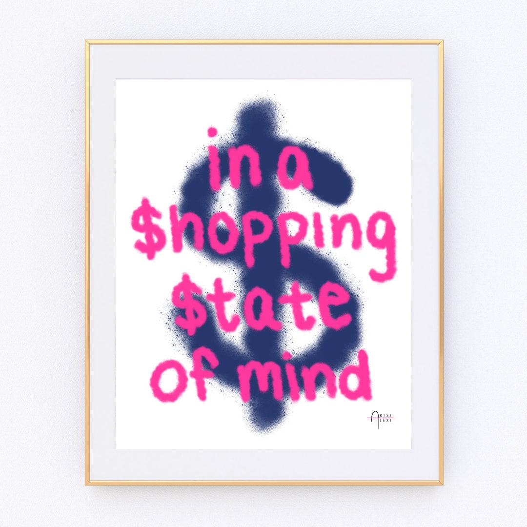 Shopaholic Print | Dollar Sign | Gallery Wall | Spray Paint Decor ...