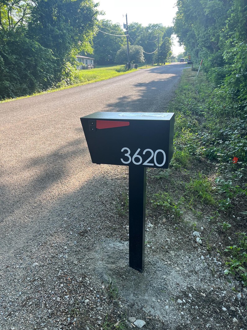 4” White Mailbox Numbers Decals - Etsy