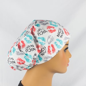 Baby Feet Scrub Cap, Labor and Delivery, Nurse Scrub Cap, OBGYN Hat ...