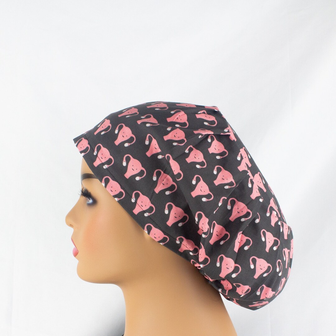 Uterus Scrub Cap Labor And Delivery Scrub Cap Obgyn Surgical Etsy