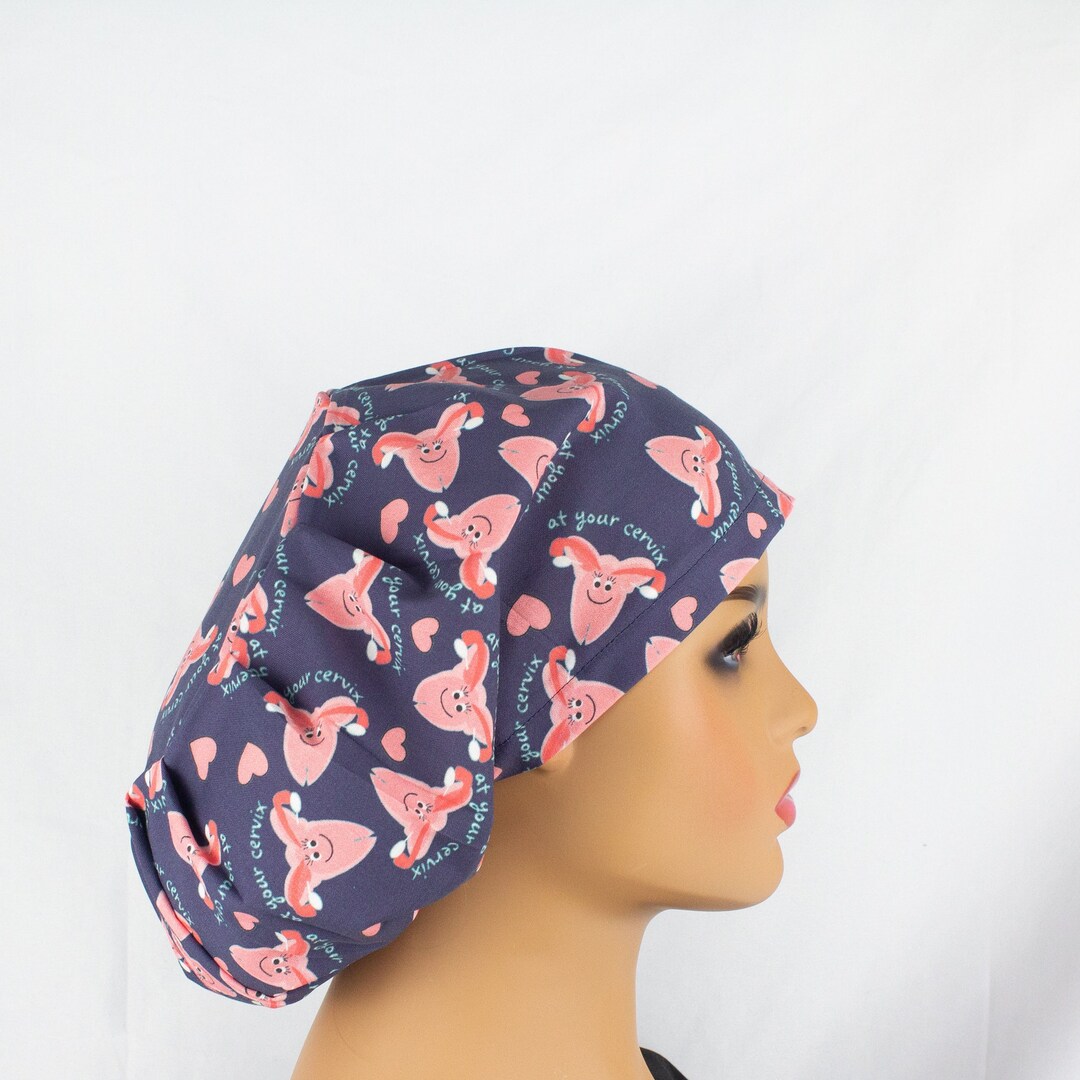 At Your Cervix Scrub Cap Womes Scrub Cap Obgyn Surgical Etsy France