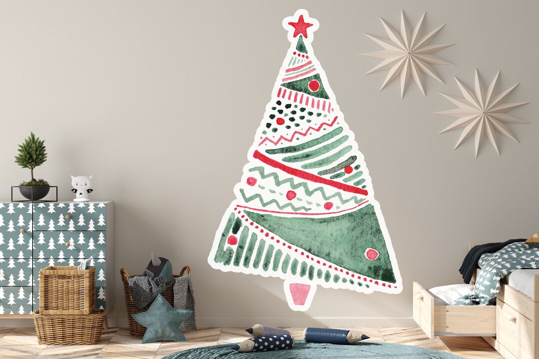 Christmas Tree Wall Decal Sticker Holiday Decor for the Kitchen ...