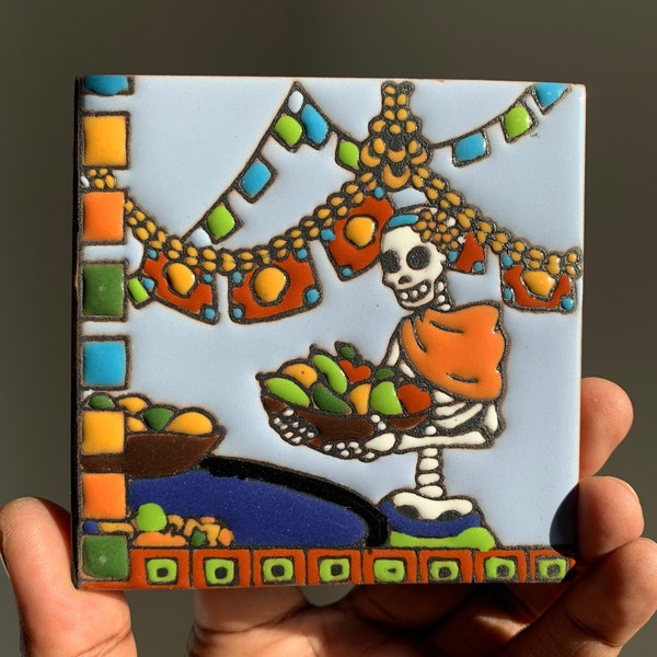 Mexican Skull Tiles - Etsy