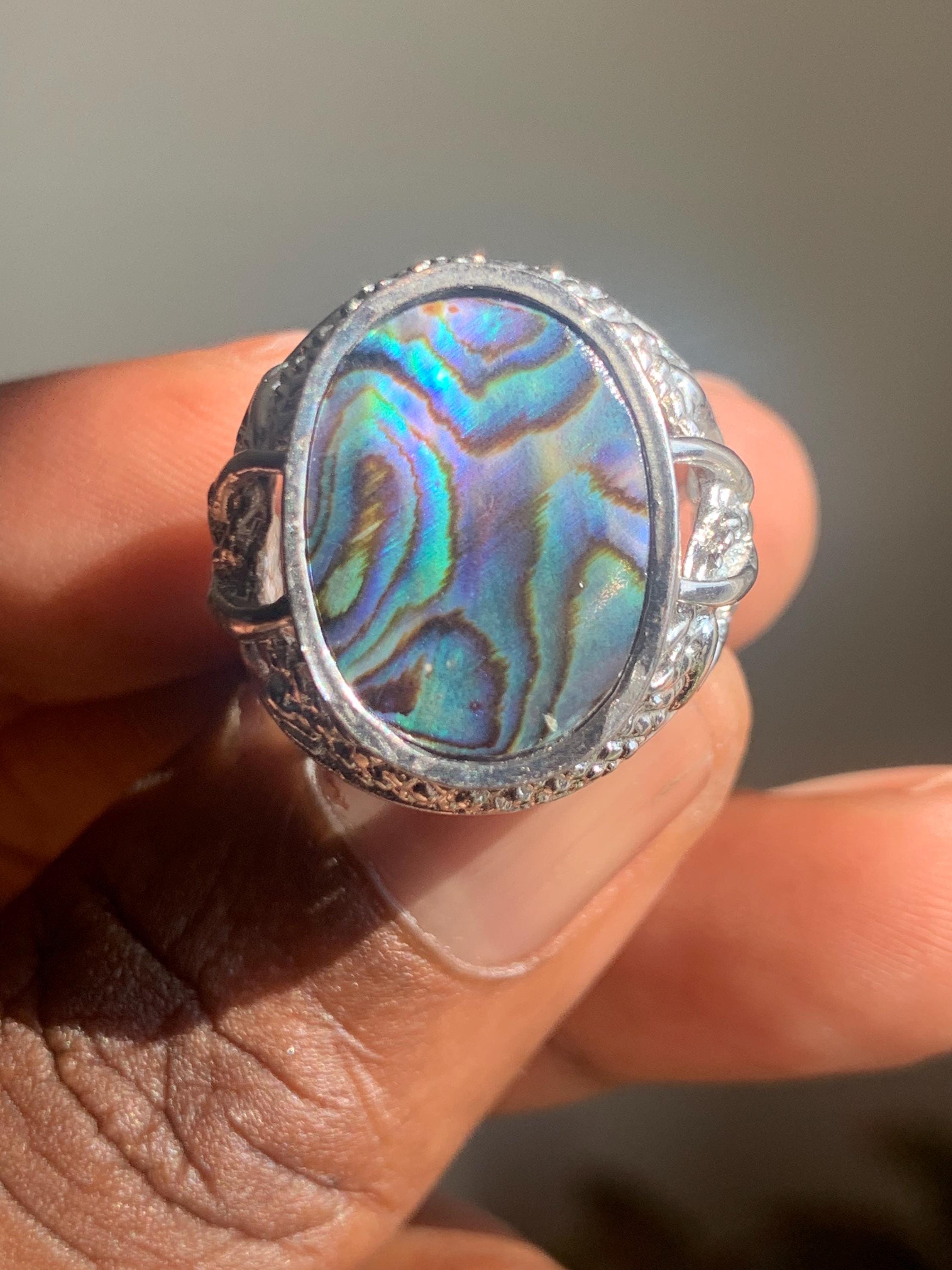 Beautiful Abalone Ring | Abalone Shell Jewelry | Statement Rings ...