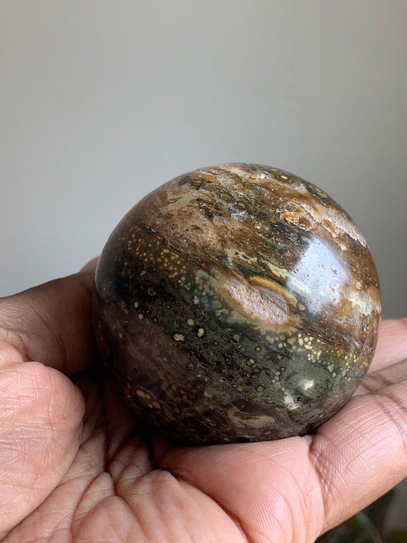 Ocean Jasper Quartz Crystal Sphere 66mm Healing Crystals - Etsy