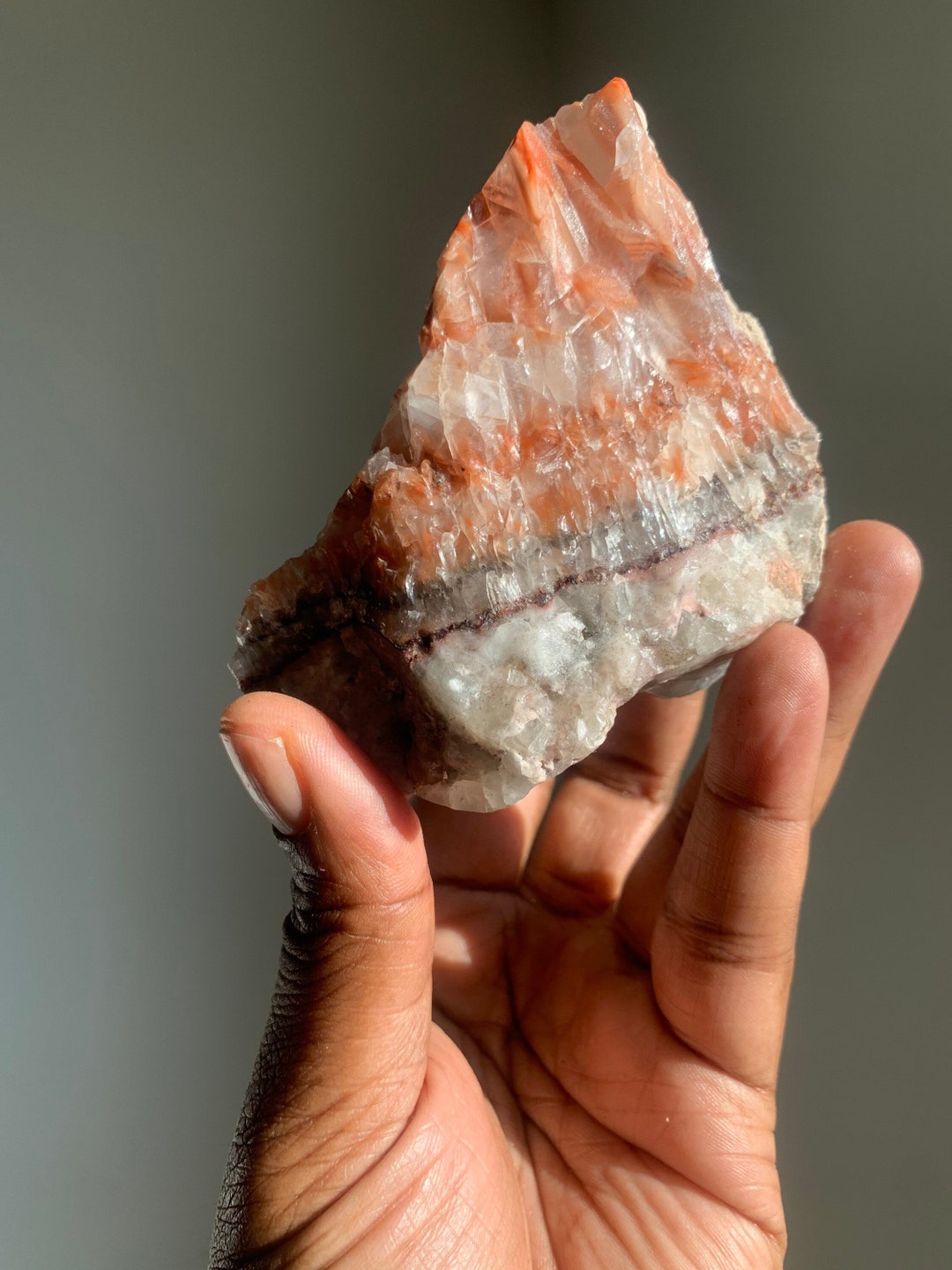 Rainbow Calcite Crystal Specimen Tricolored Healing Crystals - Etsy