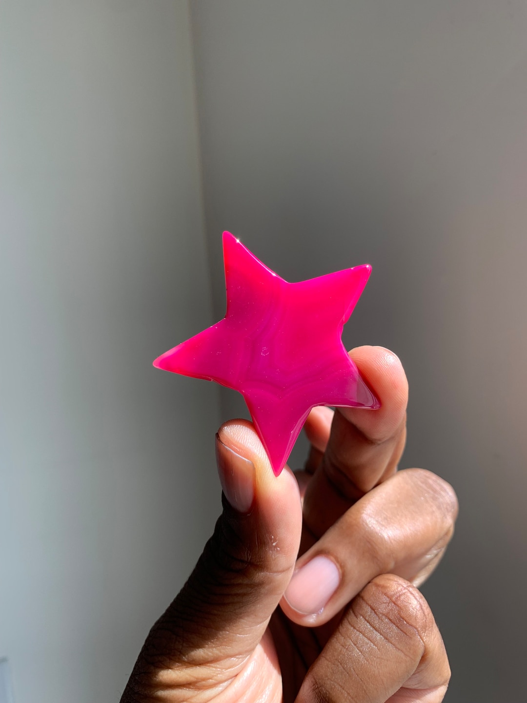 Dyed Pink Agate Star Slice | Healing Crystals Energy Stones | Chakra ...