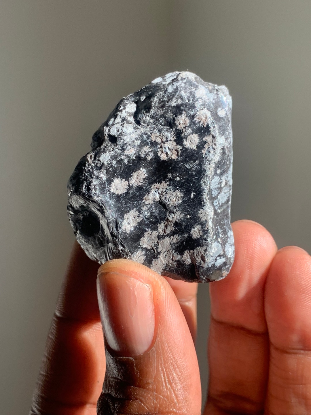 Raw Snowflake Obsidian Piece | Rough Obsidian Crystal | Snowflake ...