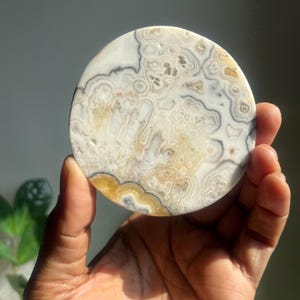 Mexican Onyx 2-piece Coaster Set | Crystal Carvings | Banded Onyx Stone ...
