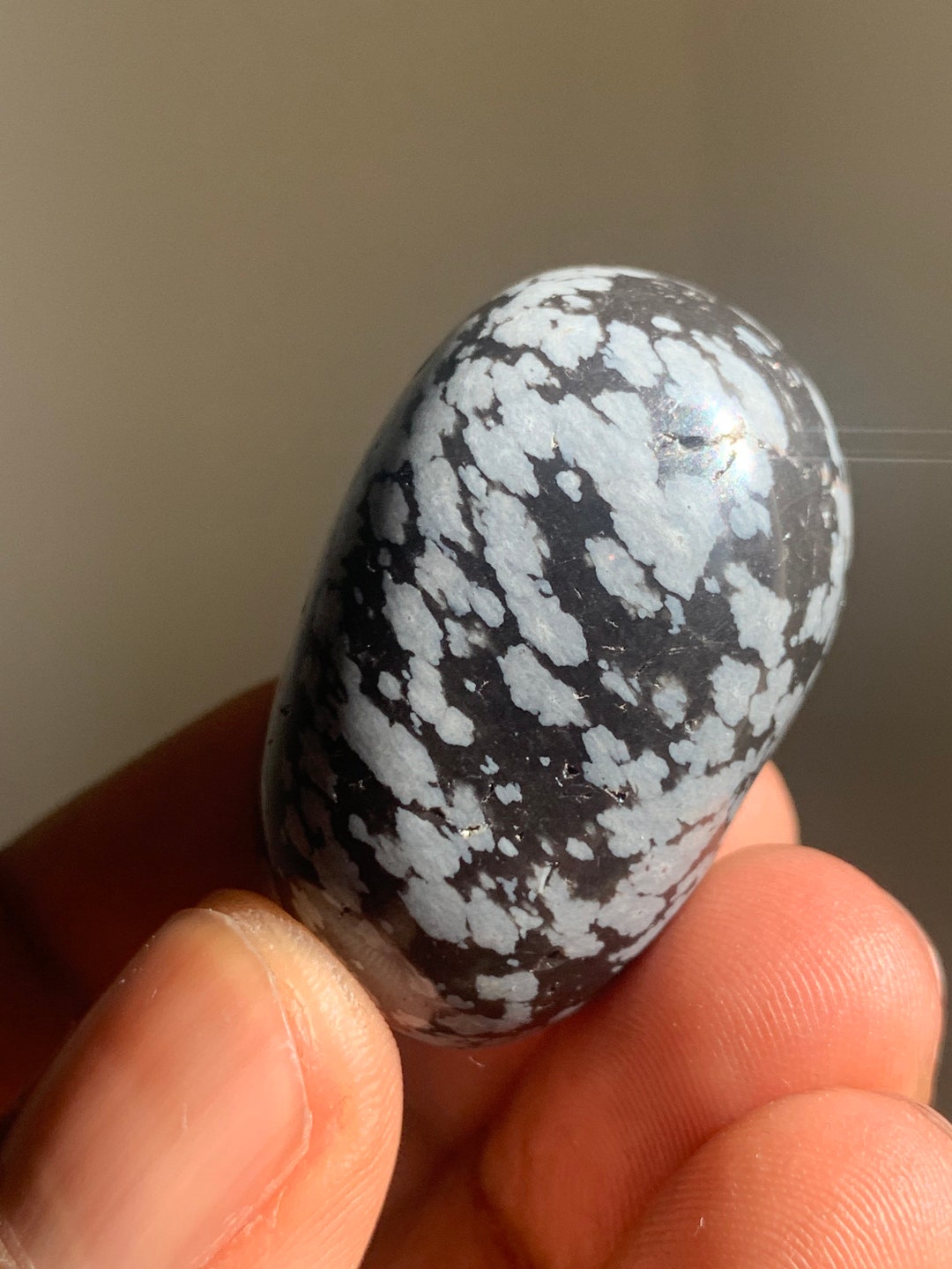 Obsidian Tumble Stone | Tumbled Snowflake Obsidian | Healing Stones ...