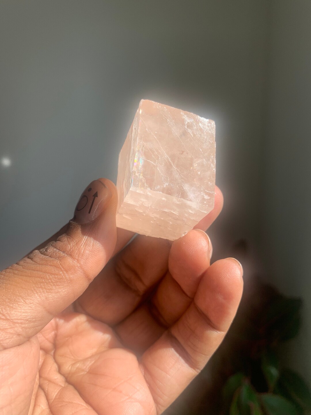 Pink Optical Calcite Crystal Freeform | Healing Crystals | Iceland Spar ...
