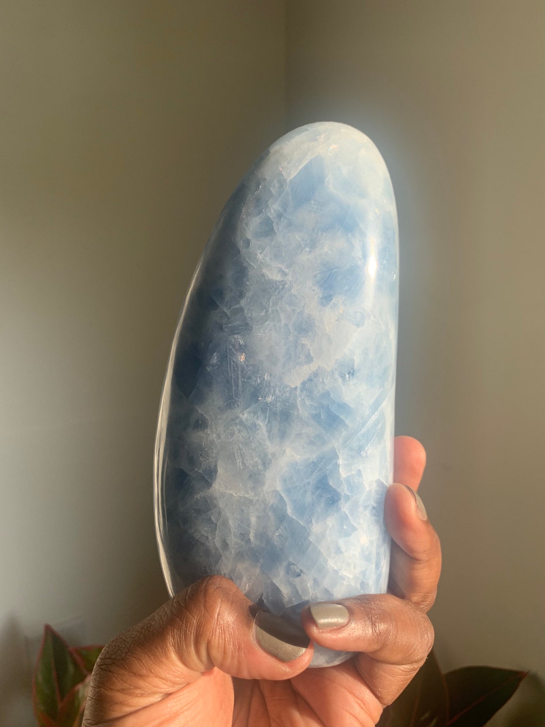 Blue Calcite Flame | 1716g | Blue Calcite Tumbles | Blue Calcite ...