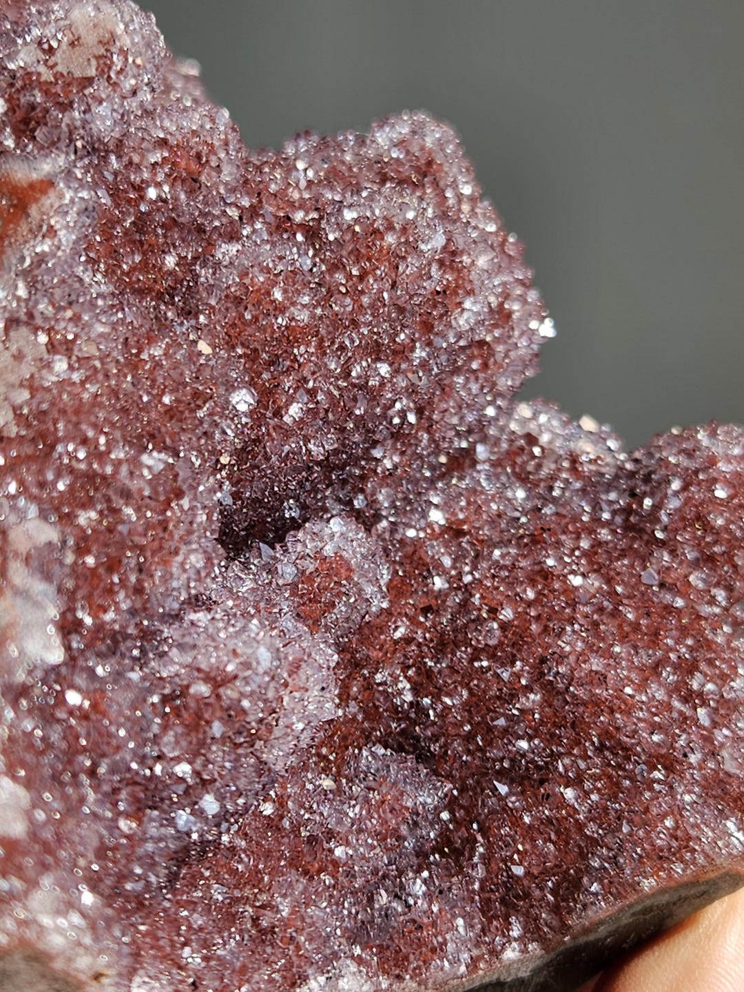 Rare Deep Red Rainbow Amethyst Cutbase | Unique Dark Red Amethyst ...