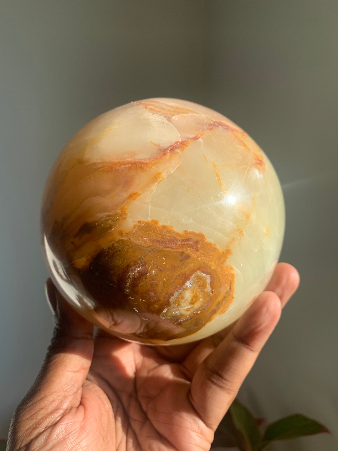 Onyx Sphere With Onyx Stand | Banded Onyx | Afghan Onyx | Onyx Tumble ...