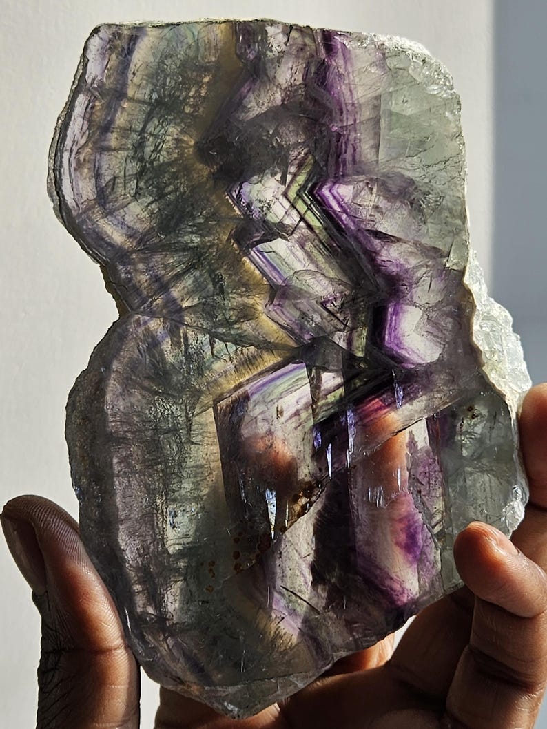 Rainbow Fluorite Slabs | Crystal Slab | Raw Fluorite | Rocks and ...