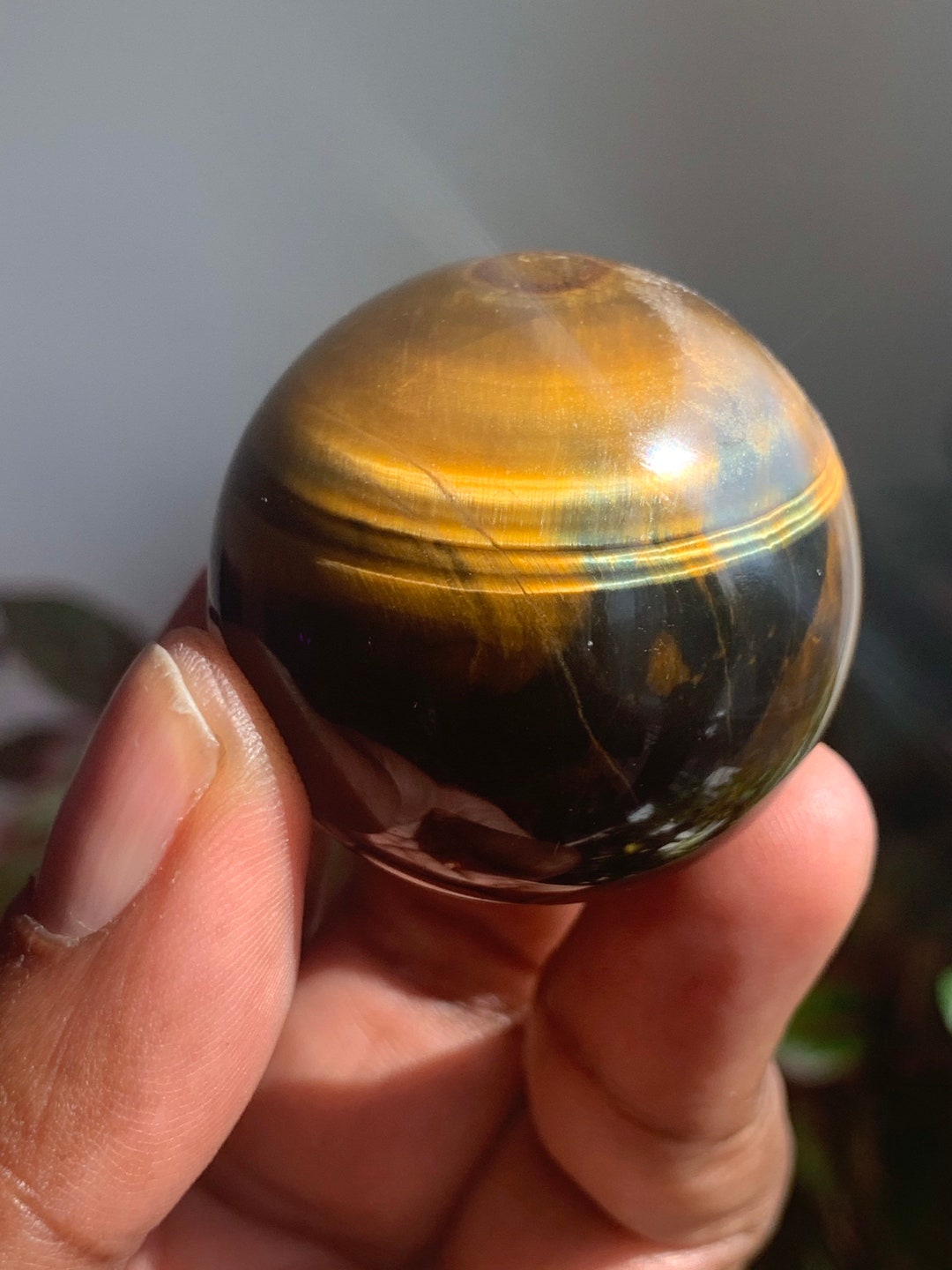Tiger's Eye Quartz Crystal Sphere | Chakra Healing Stone - Etsy