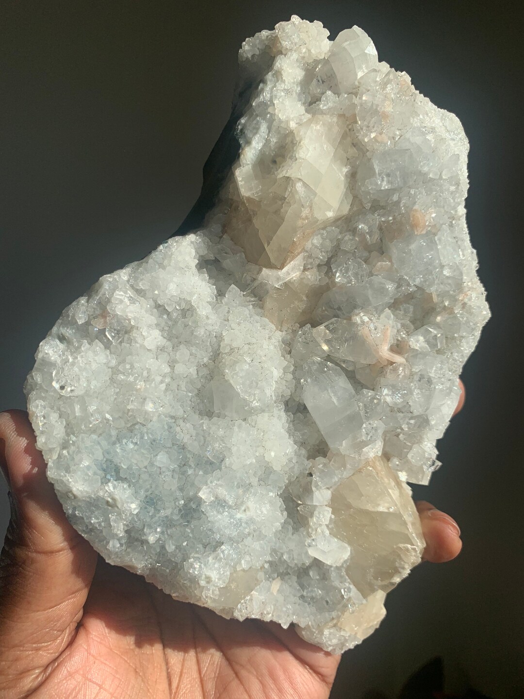 Apophyllite Crystal Cluster Stilbite Geode Specimen Zeolite Crystals ...