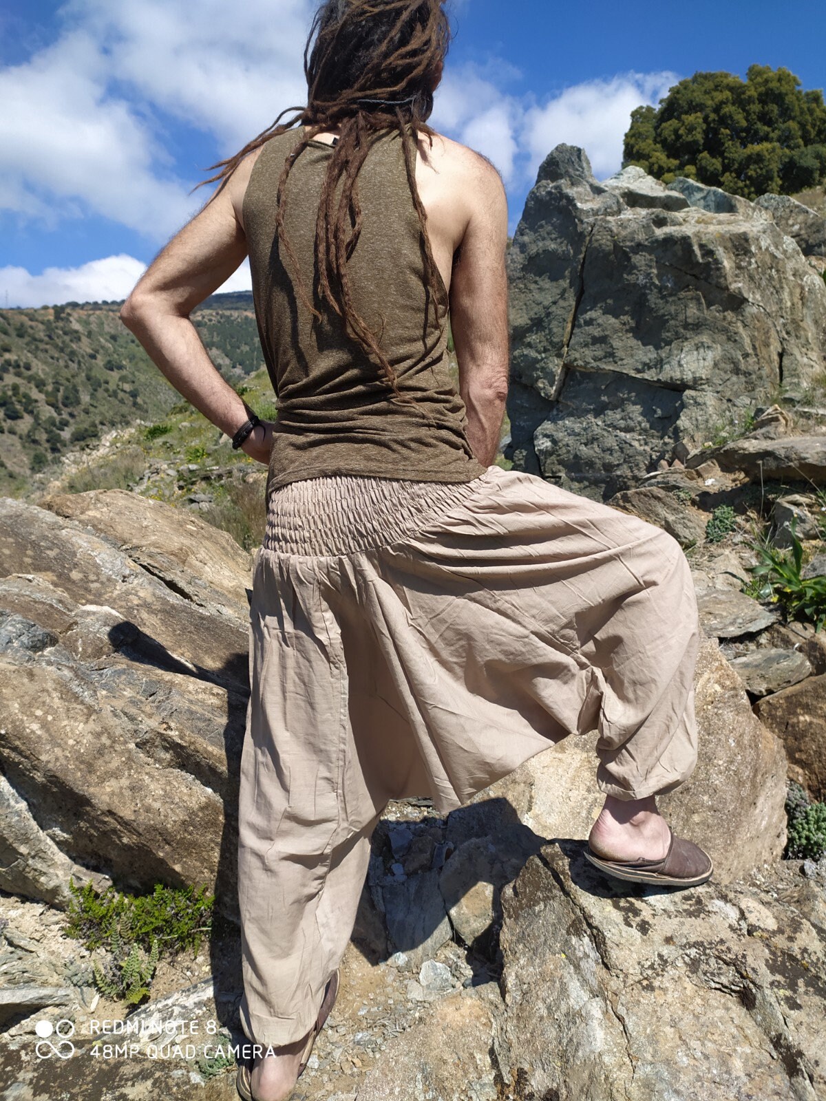 Natural Cotton Harem Pants, Bohemian Pants, Bombacho, Baggy Pants, Boho ...