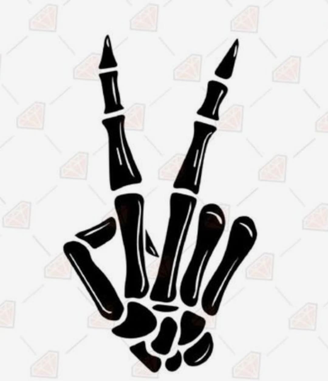 Skeleton Hand Peace Sign Spooky Digital Download Halloween - Etsy