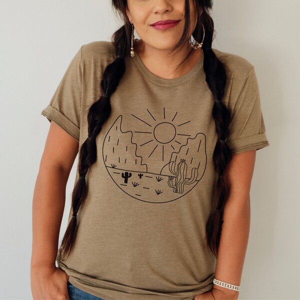 Desert Scene Tshirt - Etsy