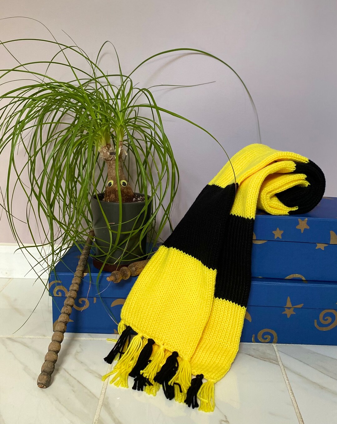 Wizard Black and Yellow Cosplay Handmade Scarf ,adult/child Sizes ...