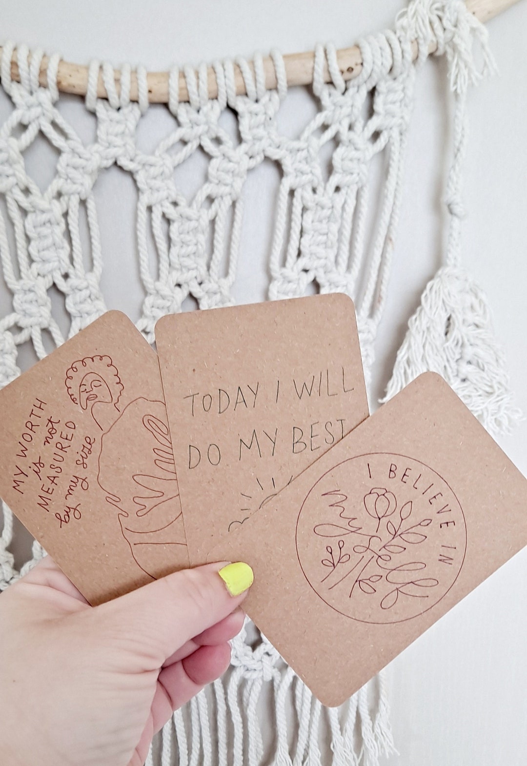Positivity Cards, Mini Affirmation Cards, Self Care Cards, Mental ...