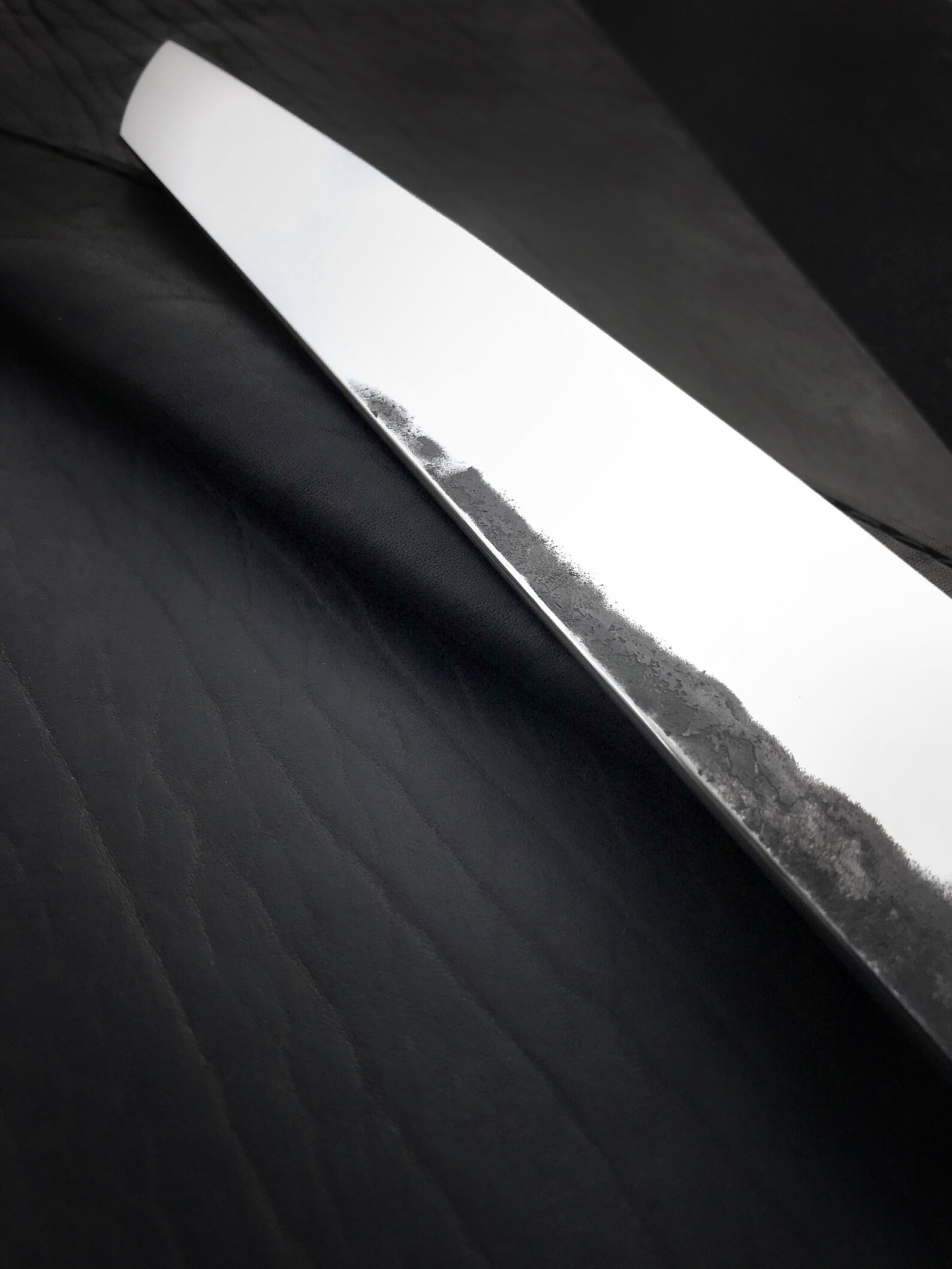 European Chef Knife Kitchen Knives Ironwood Black Micarta Brown Handle ...