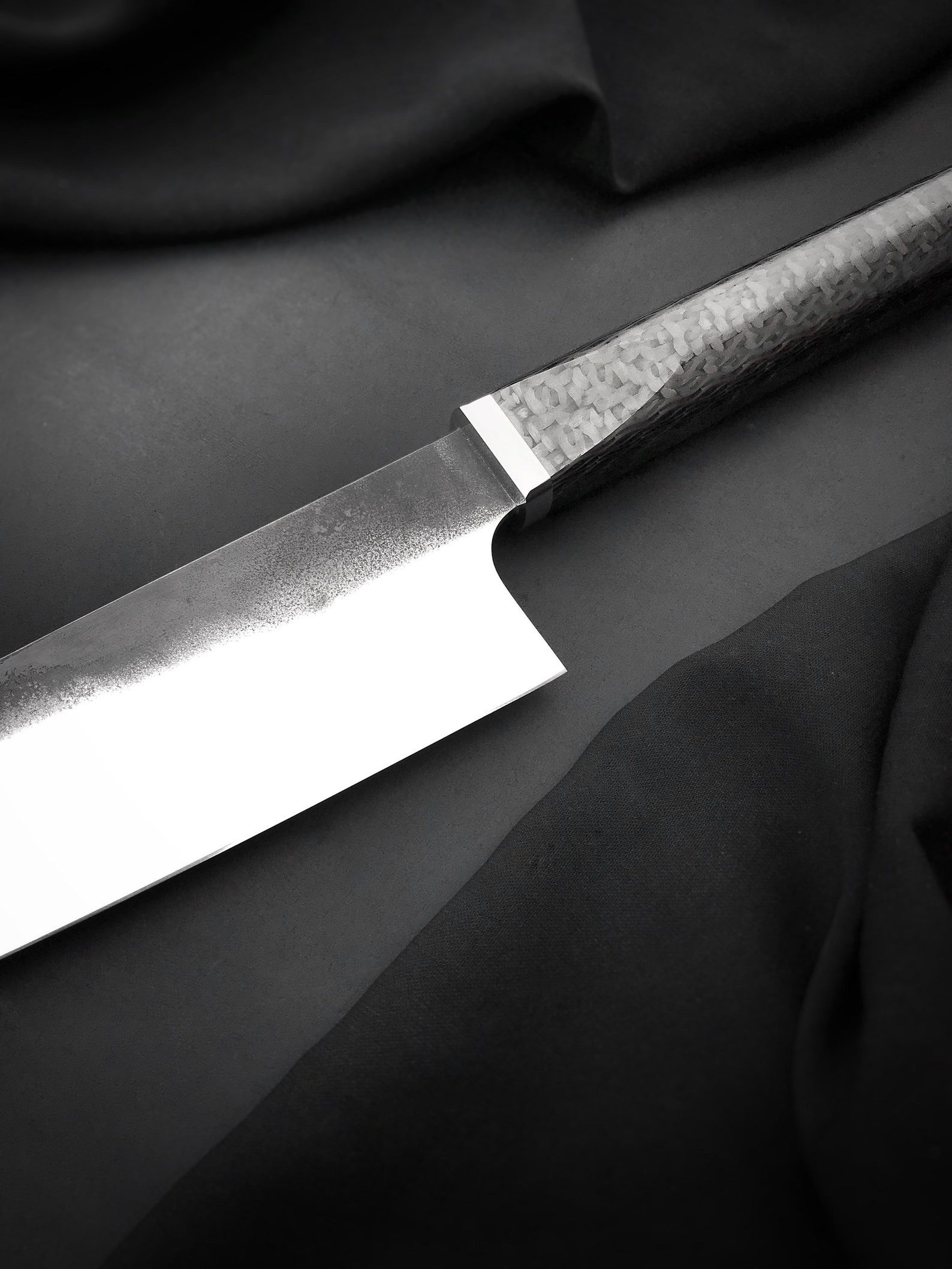 Carbon Fiber Handle Knife Chef-knife Handmade - Etsy