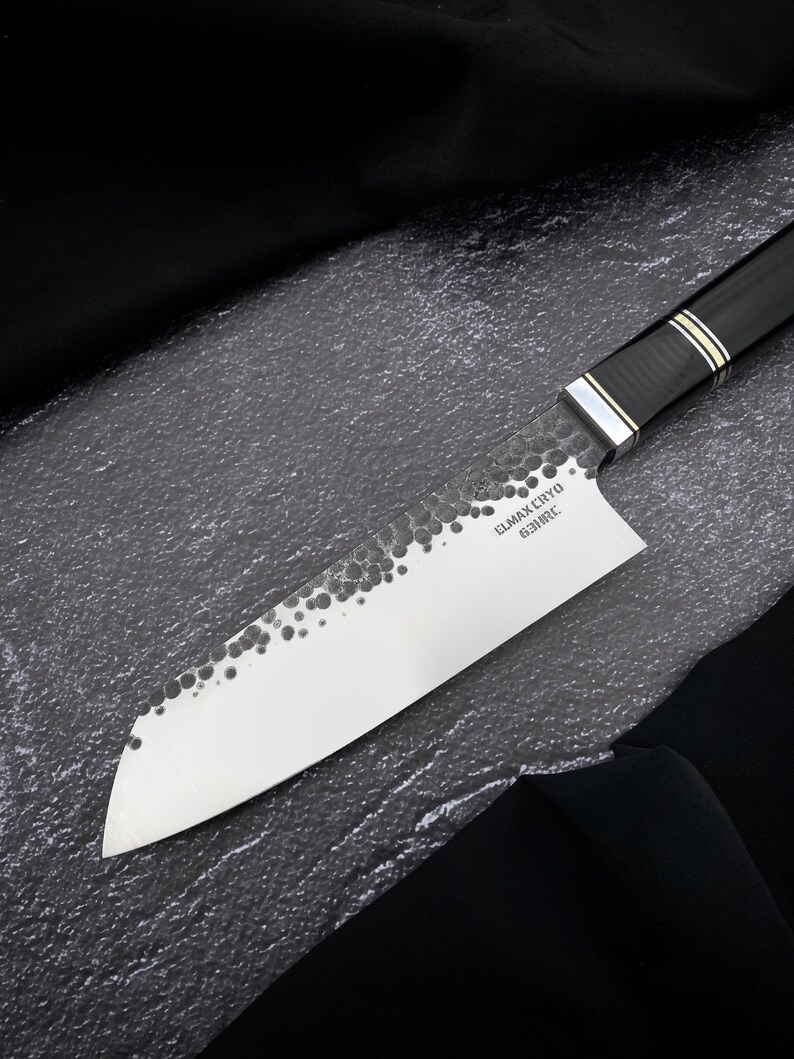 Handmade Chef Knife | Elmax Steel 63 HRC | Micarta Handle | 155mm Blade ...