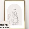 Line Drawing Custom Faceless, Personalised Line Art, Line Illustration ...