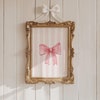 Coquette Bow Poster, Bow Printable Wall Art for Dining Room Wall ...