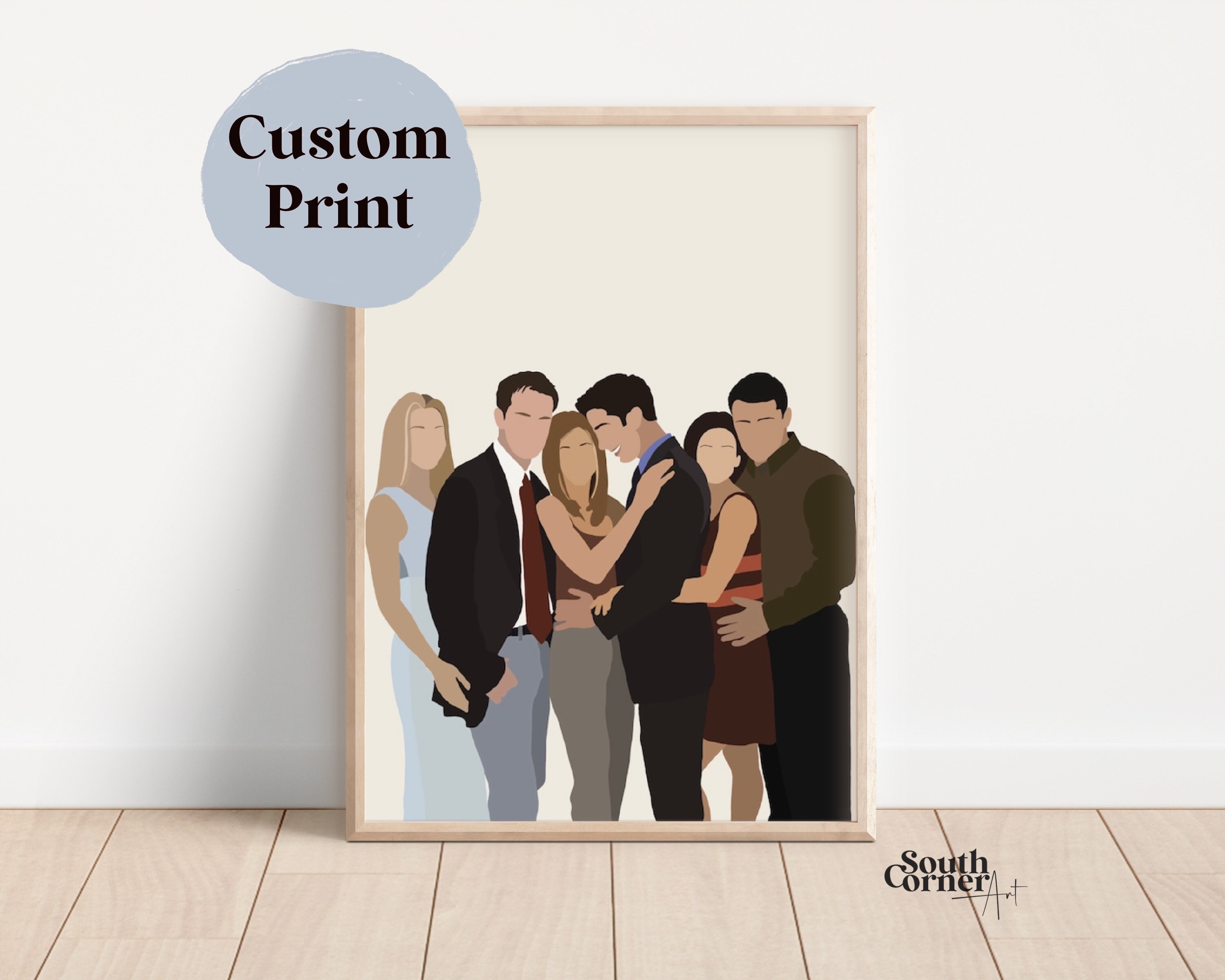 Custom Minimalist Digital Portrait Faceless Illustration - Etsy