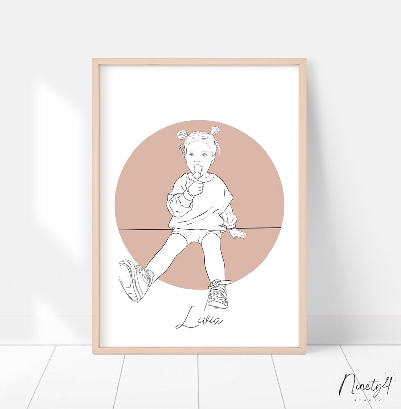 Custom Baby Line Drawing Birth Poster Newborn Gift Custom - Etsy