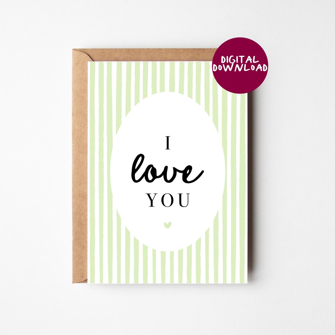 Printable Valentines Day Card, Digital Love Card, Valentine Card for ...