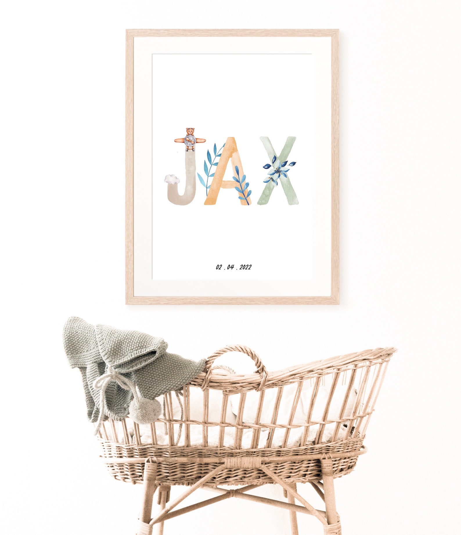 Printable Baby Boy Name Sign Boy Baby Name Sign Personalised - Etsy