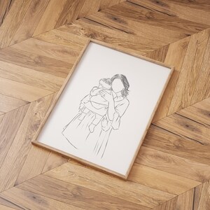 Line Drawing Custom Faceless, Personalised Line Art, Line Illustration ...