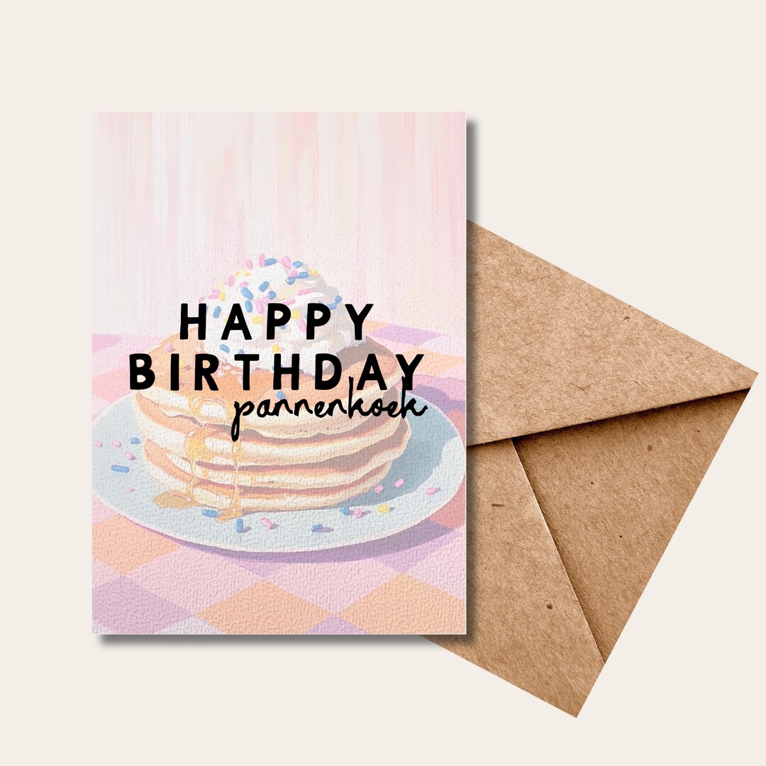 Dutch Funny Birthday Card, Happy Birthday Card, Birthday Card, Confetti ...