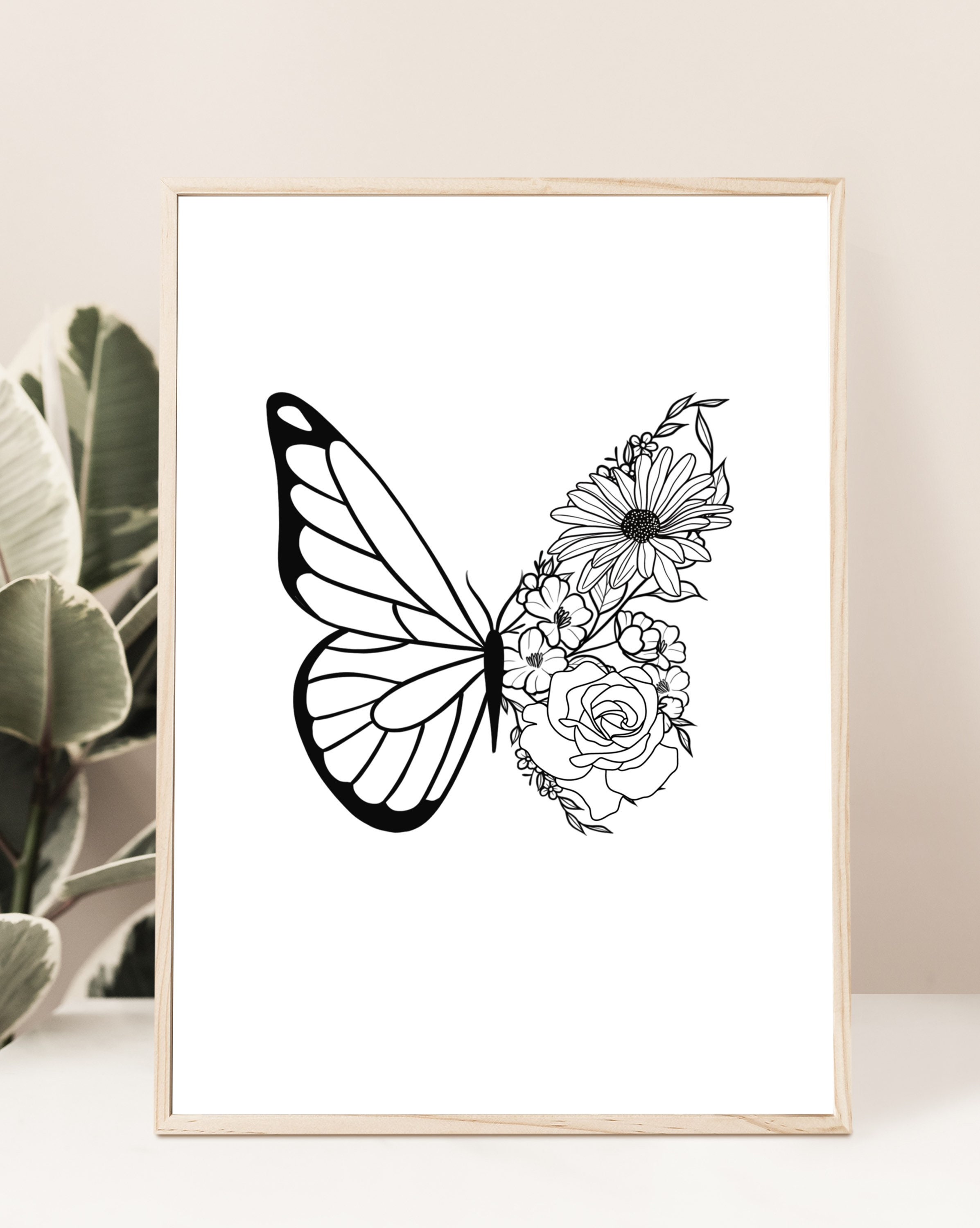 Custom Family Birth Flower / Butterfly Bouquet Birth Month - Etsy Australia