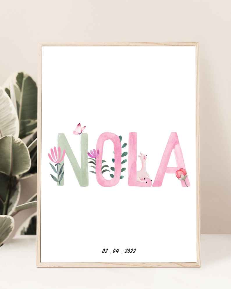 Printable Baby Girl Name Sign Girl Baby Name Sign - Etsy