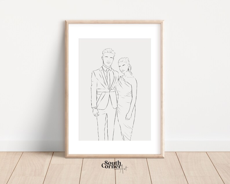 Custom Line Drawing Couple Custom Portrait Wedding Portrait | Etsy Custom Line Drawing Couple Custom Portrait Wedding Portrait | Etsy