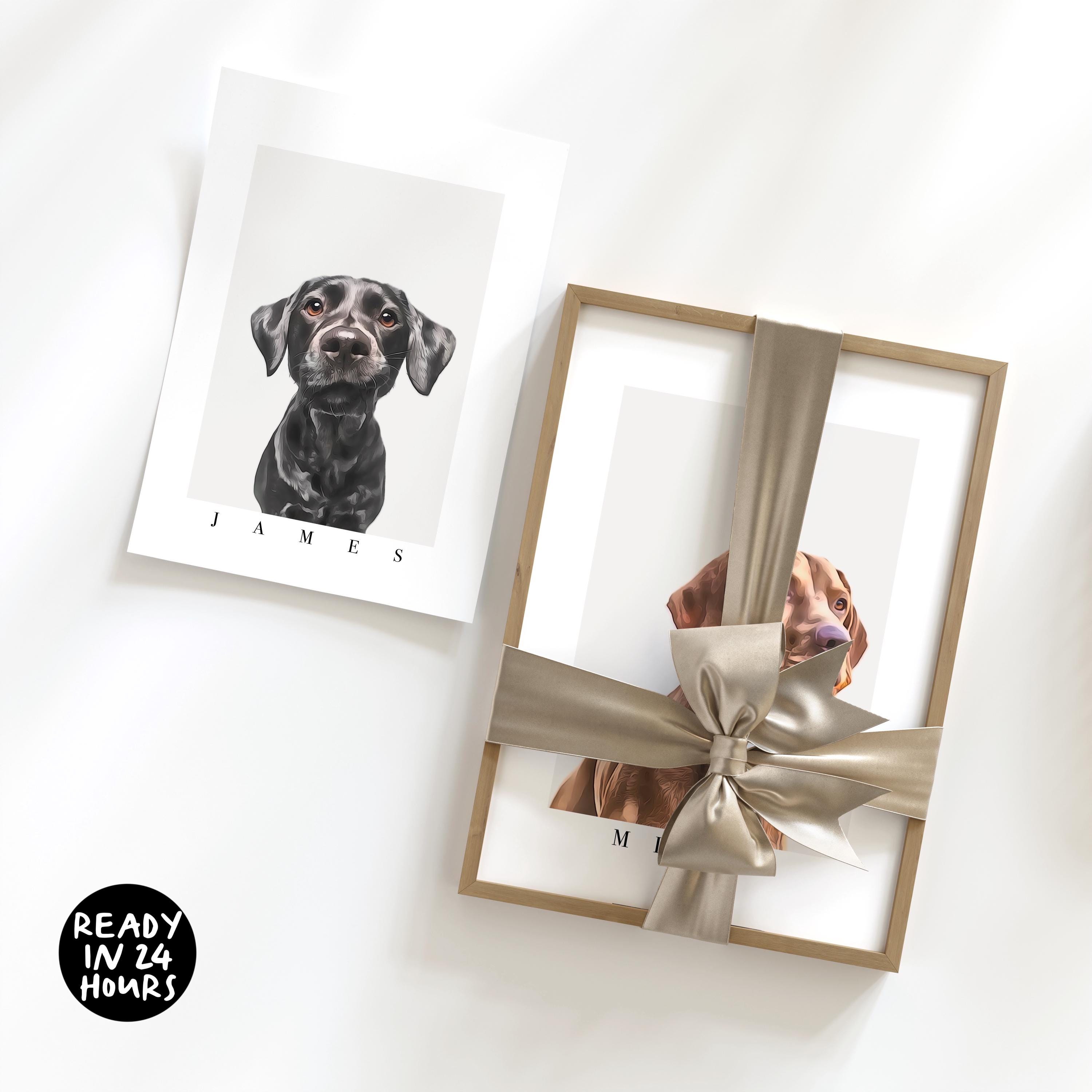 Custom Pet Portrait: Dog Memorial Art, Personalized Photo Edit (digital ...