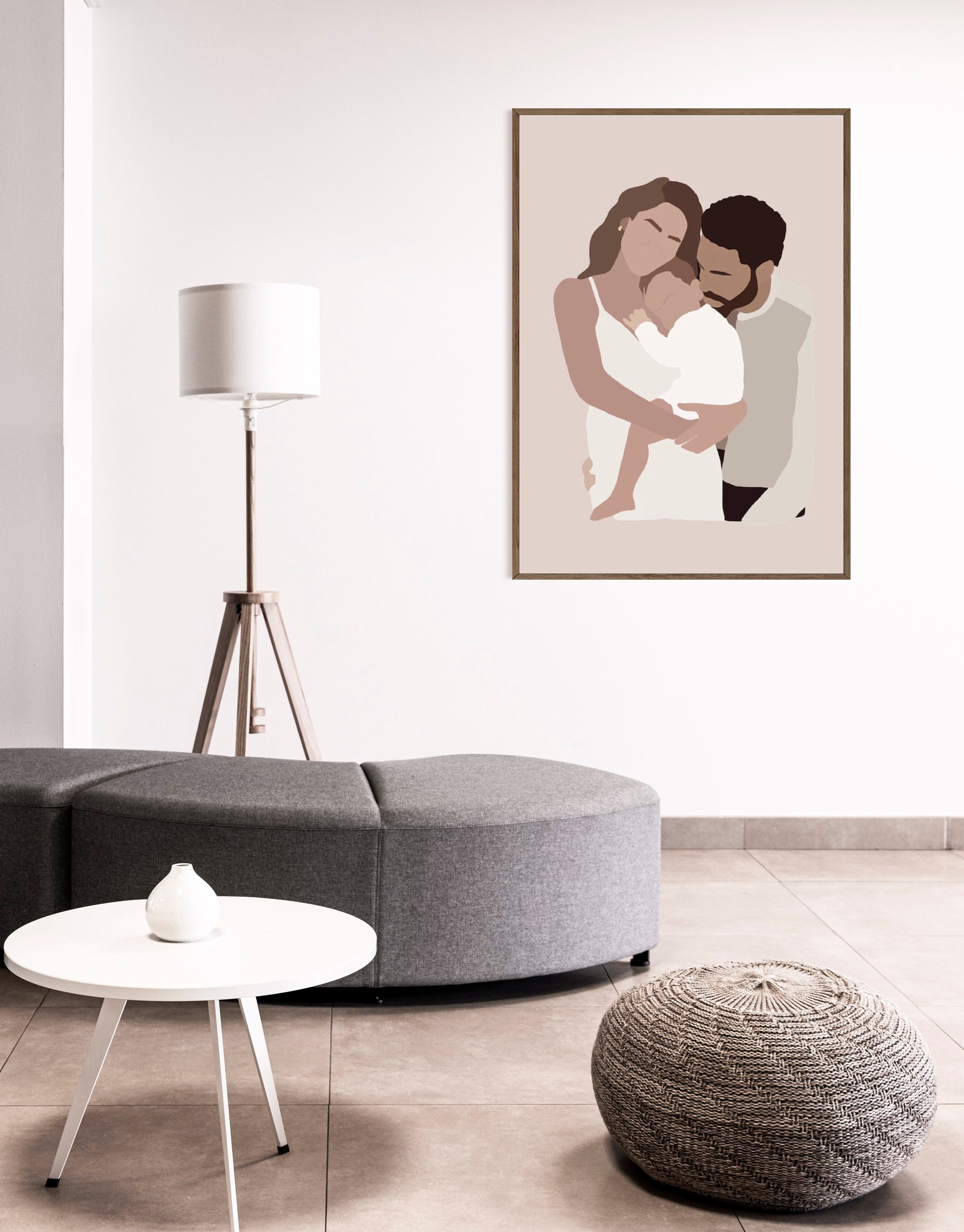 Custom Minimalist Digital Portrait Faceless Illustration - Etsy