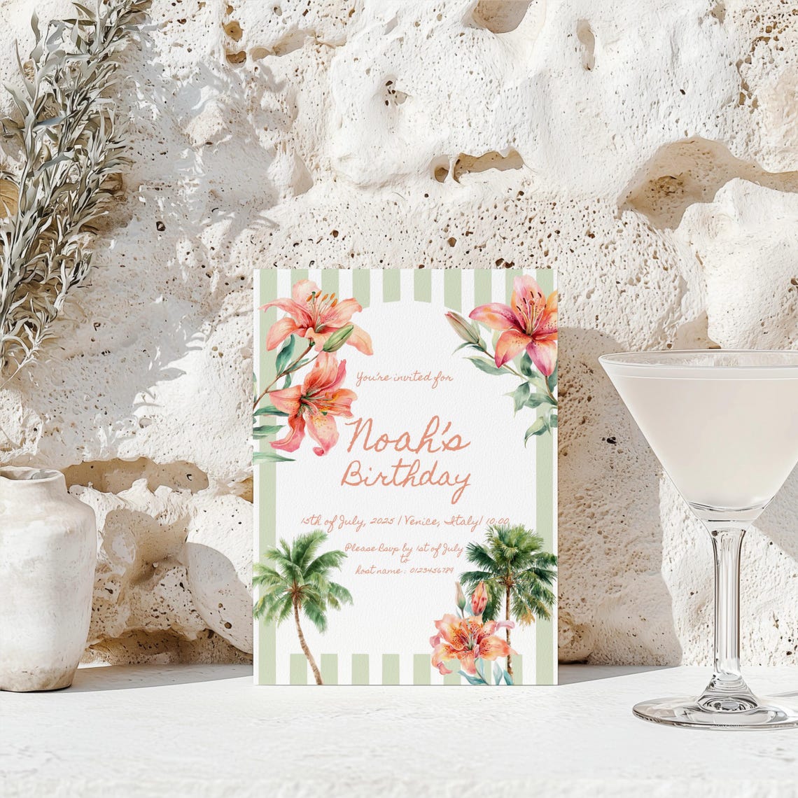Birthday Invitation Tropical Birthday Invite Any Age Aloha Summer Party ...