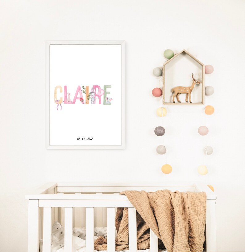 Printable Baby Girl Name Sign Girl Baby Name Sign - Etsy