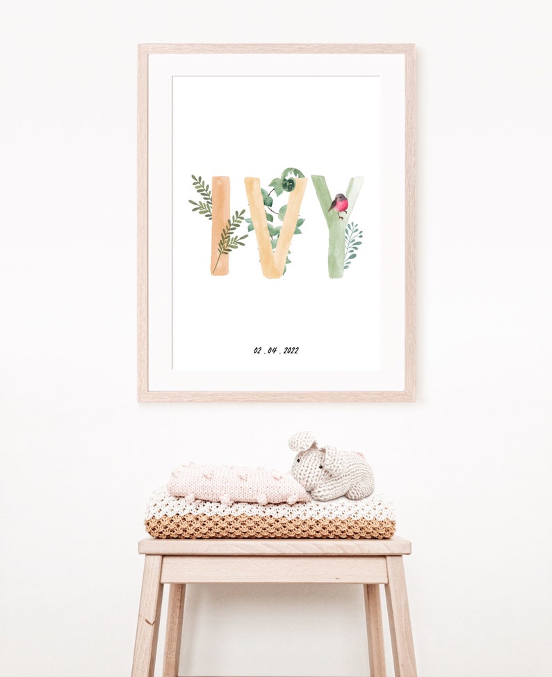 Printable Baby Girl Name Sign Girl Baby Name Sign - Etsy