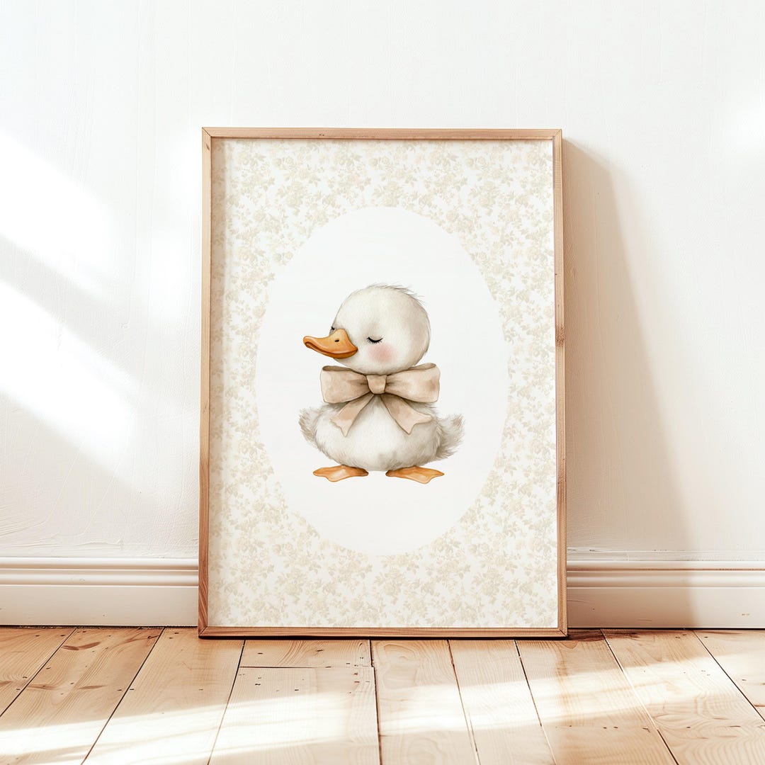 Shipped Duck Print, Coquette Aesthetic Print, Pink Nursery Girly Wall ...