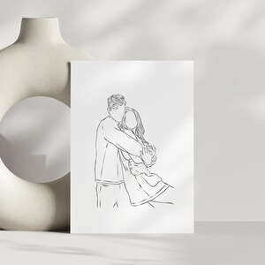 Line Drawing Custom Faceless, Personalised Line Art, Line Illustration ...