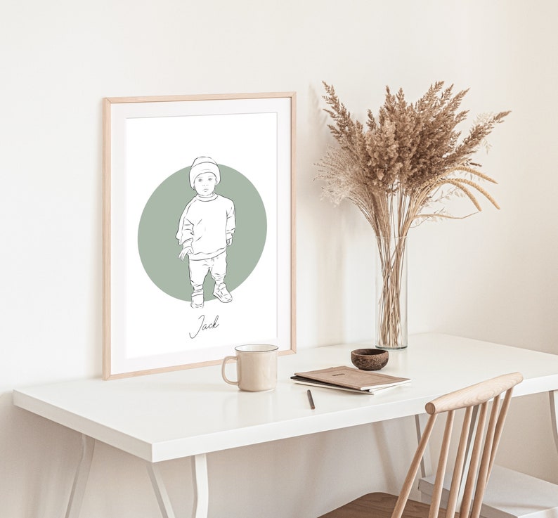 Custom Baby Line Drawing Birth Poster Newborn Gift Custom - Etsy