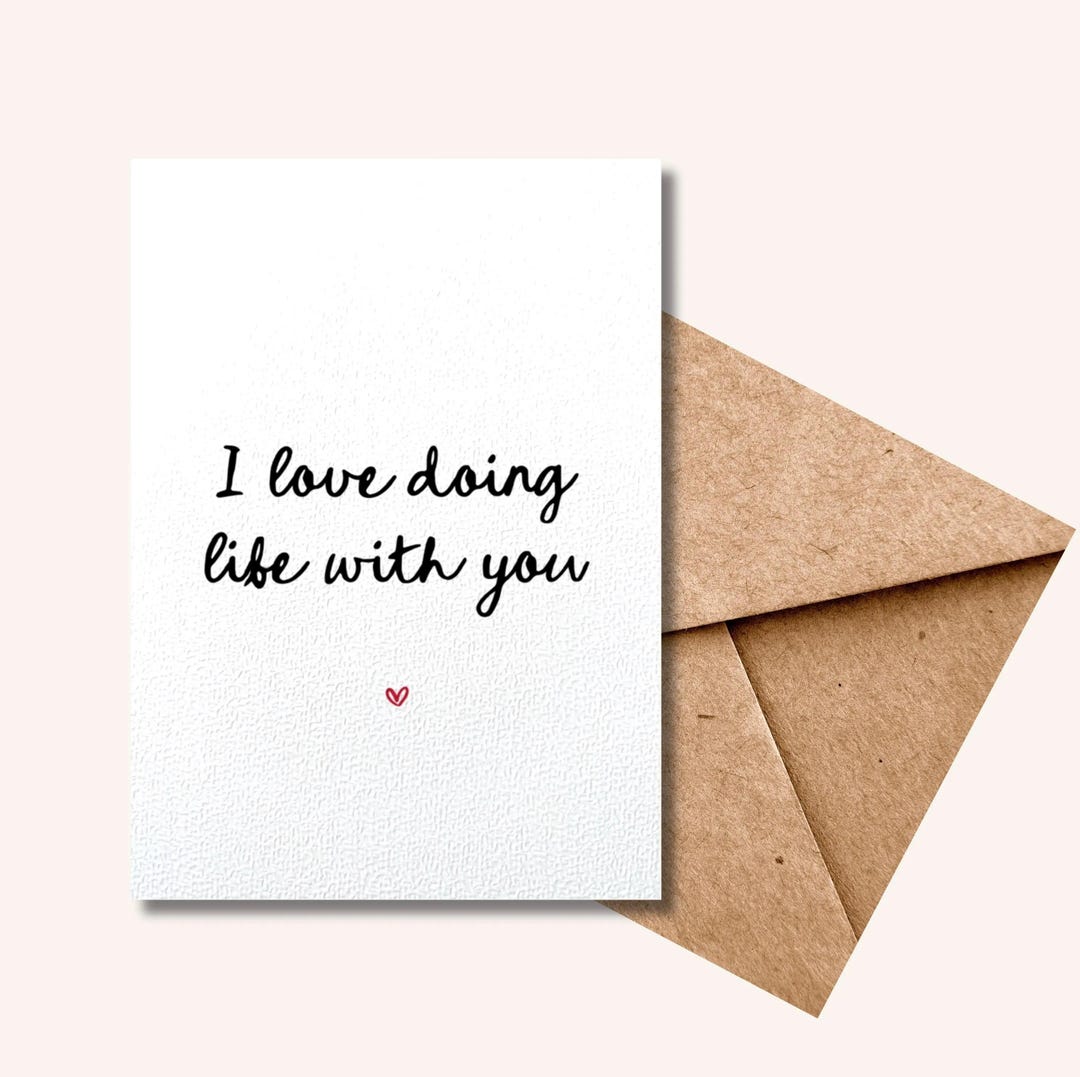 Printable I Love Doing Life With You, Cute Card, Anniversary Gift ...