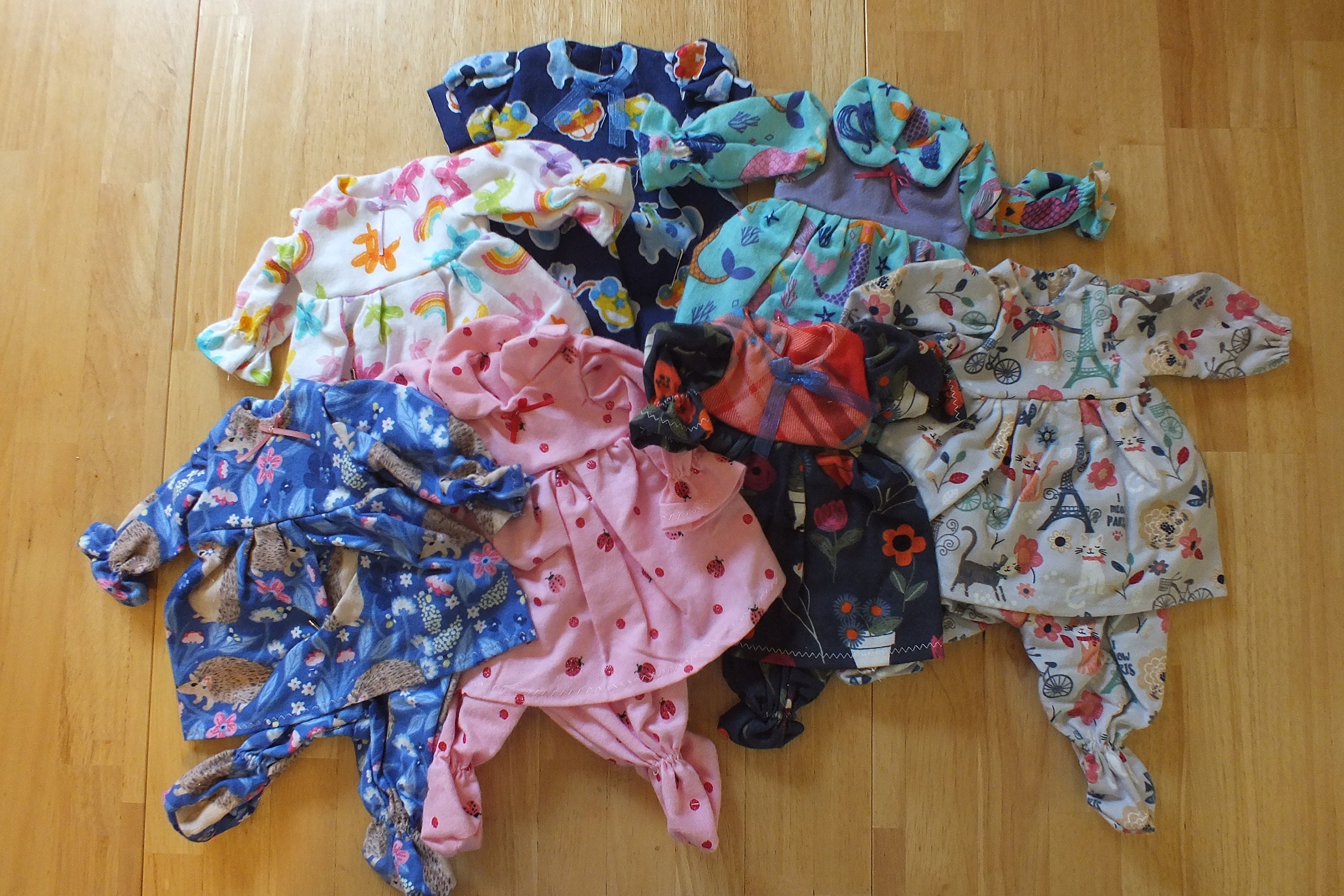 Small Baby Doll Clothing 12 Inch Baby Doll Sleeper Dresses | Etsy